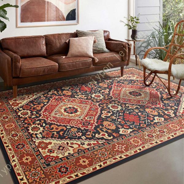 【発売日：2023年05月17日】◆全体の厚さは約6mmです。 ◆材質：（表）ポリエステル ／ 裏面：不織布(滑り止め加工)  上品で優美に、そして、華やかな、上品で豪華、エレガントタイプのペルシャデザインです。 お部屋を華やかに彩りますの...