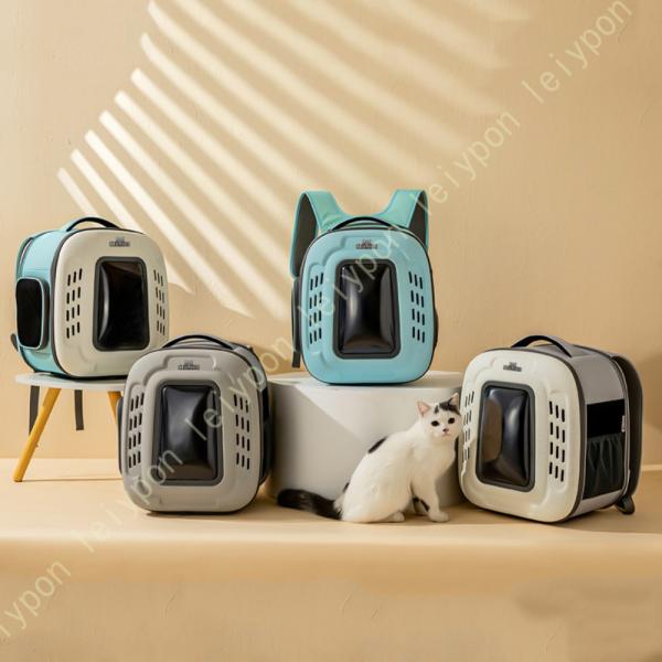 【発売日：2023年03月13日】ペットキャリーバッグ 猫キャリー 犬猫兼用 宇宙船カプセル型 犬リュックサック 旅行ペットバッグ 透明 顔出し 通気性 大容量 耐久性 安全性  ◆サイズ：34*30*41CM（猫：推奨体重8kg以下）◆推...