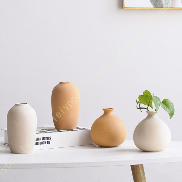 【発売日：2023年06月14日】北欧のモダンなミニマリストスタイル。 さまざまな花や植物に合わせることができ、どこでも使用できます花瓶について説明：サイズ：口径×幅×高さ：ベージュ、ブラウン、02ベージュ=2.5*10*10.5cm、01...