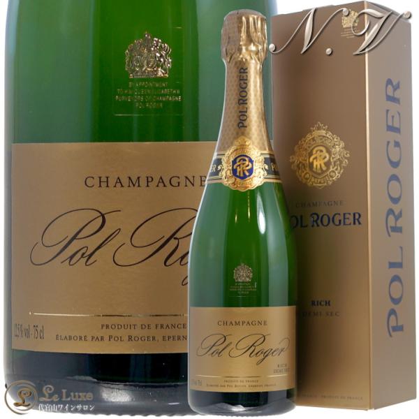 【商品名】Pol Roger Rich Demi Sec NV【生産地】フランス/France＞シャンパーニュ地方/Champagne【蔵元】ポル・ロジェ / Pol Roger【格付】A.O.C シャンパーニュ / Champagne【ヴ...