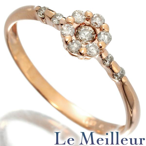 [商品ランク]S 新品同様[商品状態]プロによる新品仕上げ済み[商品名]フラワーデザインリング[サイズ]外径：約21.0mm内径：約16.7mm最大幅：約5.0mm指輪サイズ：12号本体重量：約1.1g[素材]ピンクゴールド K10[石の種...