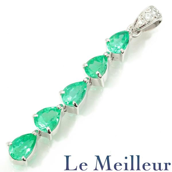 ドロップ型の5石のエメラルドが連なるIラインのペンダントトップ。シンプルでありながら美しく並んだエメラルドのグリーンが胸元を美しく彩ります。普段使いからパーティーまで、いろんなシーンで活躍してくれます。[商品ランク]S※詳細は下表をご確認く...