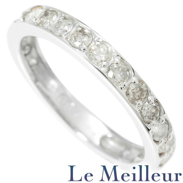 繊細に敷き詰められたダイヤモンドが指元で絶え間なくきらめく、贅沢なハーフエタニティリング。1カラットの輝きが生み出す、パヴェセッティングならではの華やかさが手元を優美に彩ります。[商品ランク]S　新品仕上げ済※詳細は下表をご確認ください[商...