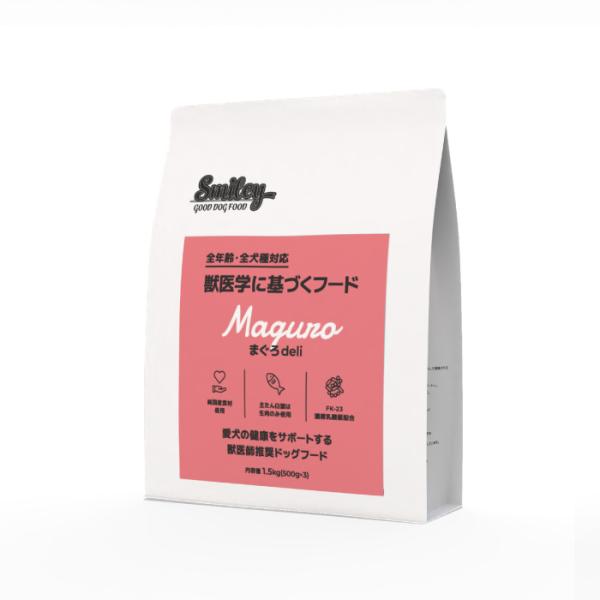 豊富なDHA＆EPA、良質な蛋白質、低脂肪、ビタミンB6など多くの栄養素を持つまぐろ生魚使用で愛犬の健康と若々しさを維持。★100％純国産・国内生産★無添加・減塩タイプ★FK-23濃縮乳酸菌★低gI原料＆ノンオイルコーティング★獣医師監修・...