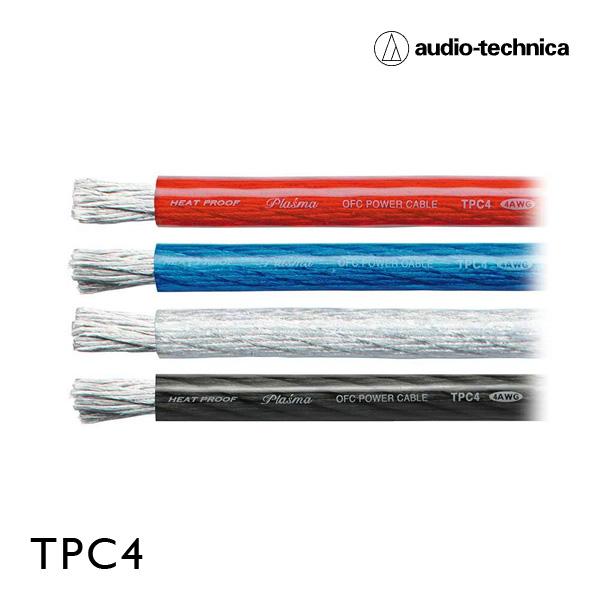 OFC　4AWG相当　許容電流115A●許容電流：115A●シース耐熱温度：106℃●導体：OFC 直径 0.12mm×1,666本●多重ツイスト構造●TINトップコートTPC4 BK： カラー：ブラックTPC4 BL： カラー：ブルーTP...