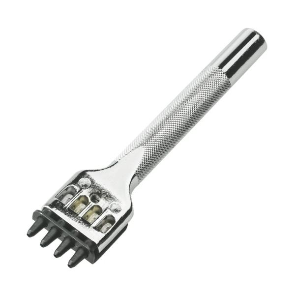 ■用途/特長飾り穴や手縫い穴を開けるための4連ポンチです。レザー工具の老舗であるIVAN製の製品です。ポンチ部分は取り外しができますので、2連、3連にすることも可能です。穴径：約1.5mm穴と穴の間隔：約6mmメーカー：IVAN台湾製