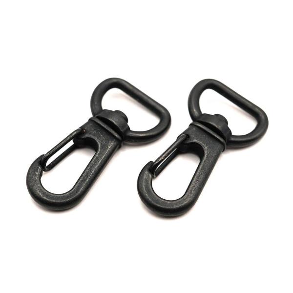 ■用途／特長小ぶりで安価ながらしっかりとした作りで使いやすいナスカンです。ベルト巾：15mm長さ：約41mm色：ダール（つや消しブラック）数量：2個入り長さは入荷時期により若干の誤差があります。※ダールメッキの金具はメッキの際に使用する木く...
