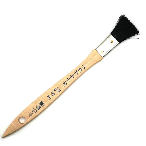 ■用途/特長ゴム糊の塗布に便利な本毛のたて刷毛です。適度なコシがあり、広い範囲の塗布に適しています。巾：約15mm