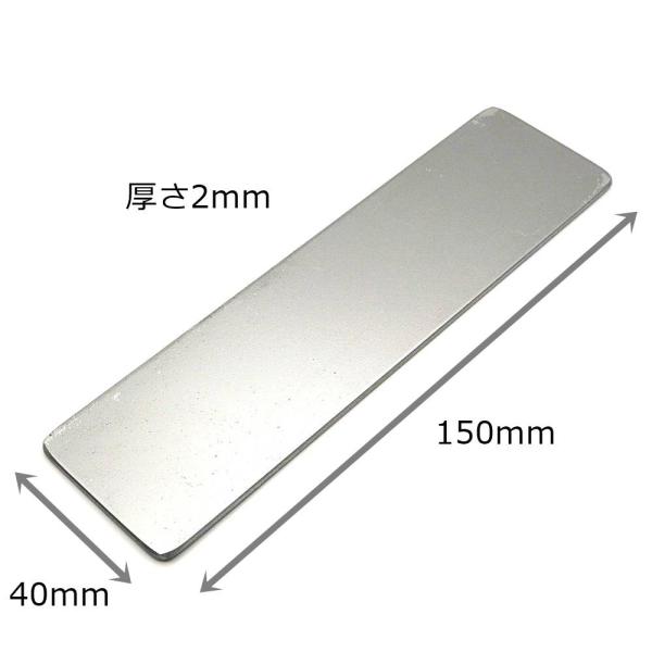 ■用途／特長薄型の鉄板です。ベルトのサル革や狭い場所などメタルプレートが入らないところに差し込んで、カシメなどを打つ際の土台として使用します。サイズ：150×40×2mm