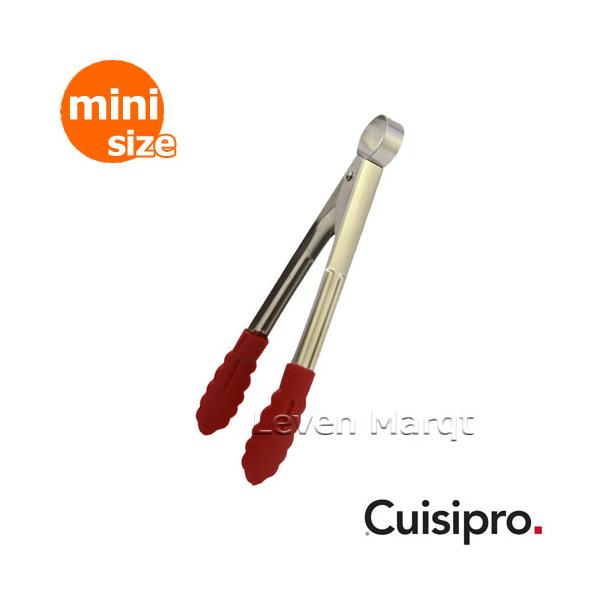 クイジプロ cuisipro シリコンロッキングトング（ミニ） レッドロングセラーの万能ロッキングトング。ハンドルの丸いリングを引けば、先端部を閉じてスッキリをスリムに収納でき、引き出しの中でも邪魔になりません。全長21.5cmと小回りの利...