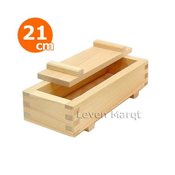 押し寿司型(ひのき)中お好みの素材を乗せて押し寿司や、バッテラを作る時に最適な桧の寿司型です。サイズ：内寸W21.0×D6.7×H5.0cm日本製