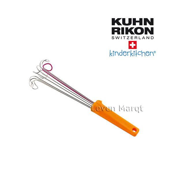 泡だて器(バード) 子供用調理器具 クーンリコン KUHN RIKON羽飾りのかわいいオカメインコをモチーフにしたデザインです。卵やクリームの泡立て、ドレッシング作りに便利です。サイズ：23.5×7.0cm材質：ポリプロピレン シリコン ス...
