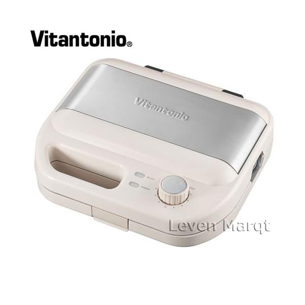 ビタントニオ Vitantonio ワッフル＆ホットサンドベーカー VWH-600 アイボリー ワッフルとマルチサンドのプレートが付属したベーカー。ワッフルは、外はカリッ、中はフワッの本格的は味が楽しめます。マルチサンドプレートは、6枚切ト...