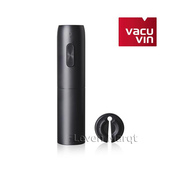 バキュバン vacuvin 電動ワインオープナー(フォイルカッター付き) ワインボトルの上にセットし、ボタンを長押しするとわずか数秒で鮮やかにコルクを抜くことができます。本体の下の部分にバネが内蔵されており、ボトルネックの先端付近をぶれずに...