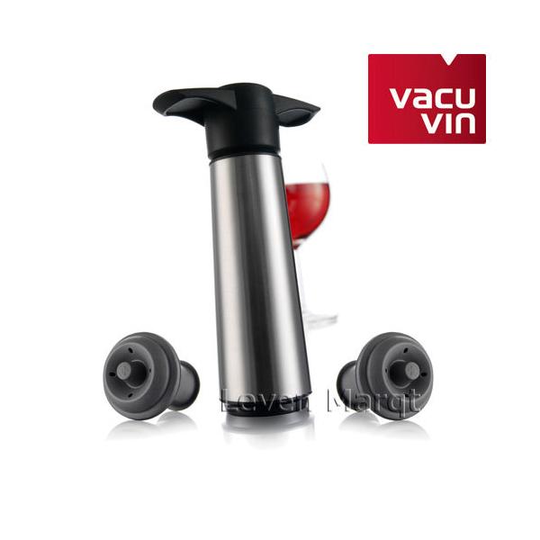 バキュバン vacuvin　ワイン保存器具　V-20　ステンレス ポンプ＆ストッパー(2個)セット 1986年、オランダのワイン商ベルント・シュナイダーは複雑な操作と高い費用が掛かる窒素注入システムに取って代わるワイン保存器具として“バキュ...