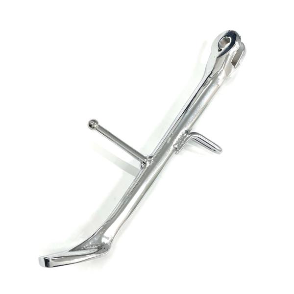 GB350/GB350C（2021〜）　インドホンダ純正 クロームメッキサイドスタンド　新品　となります。設置部分なども肉厚で高級感がでます。ノーマルサイドスタンド同長になります（※GB350S比ですと約5mm長くなりますのでご注意ください...