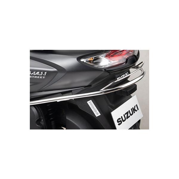 バーグマンストリート125用インドスズキ純正 アクセサリーバー　新品　となります。国内モデルEA23M（2023〜）、インドスズキのバーグマン125（キャブ、FI、EX）に取付可能です。取付説明書がございませんので、取付はお客様ご自身でお調...