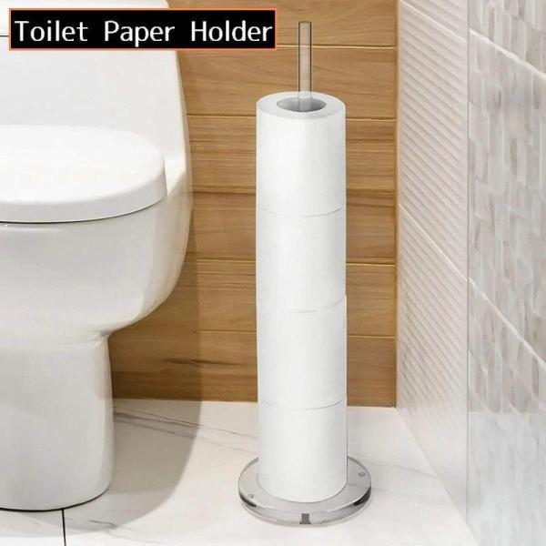省スペースで使いやすい縦型スティックポール構造♪プラ製スタンドタイプの縦型トイレットペーパーホルダーです。インテリアにもマッチしやすいシンプル＆おしゃれなデザイン☆【サイズについて】画像をご参照ください。【素材について】アクリル【カラーにつ...