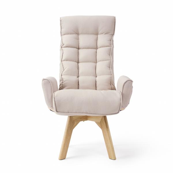 《商品説明》●座りやすく立ち上がりやすい、こだわりの座面高さの回転ファブリックチェア。●背もたれはコンパクトに折りたためるため持ち運びの際や、不使用時の収納に便利です。≪point1≫●身体にフィットする抜群の座り心地●もこもこクッションが...