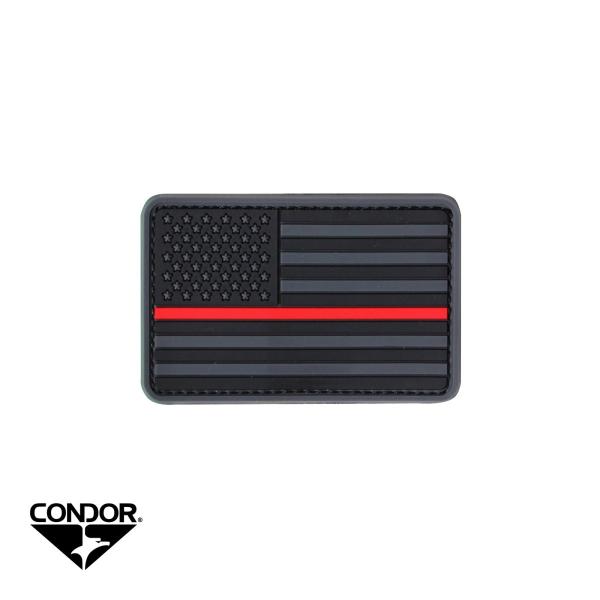 PVC US FLAG PATCH ( 1PCS / PACK ) RED LINE当店はG&amp;G JAPAN  , CONDOR JAPAN のオフィシャルサポート店だから安心！