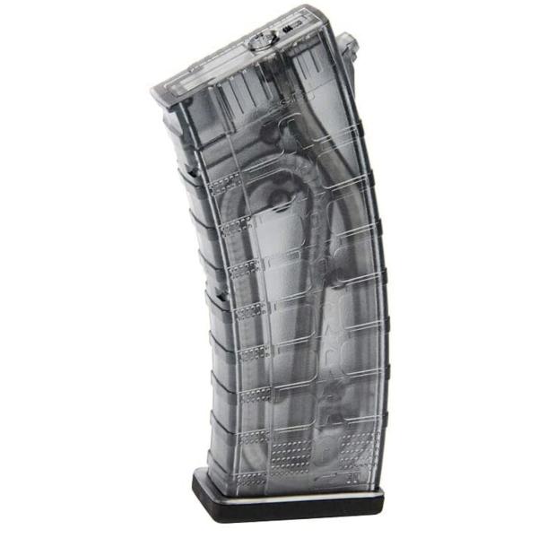 G&amp;G ARMAMENT : RK74 T/E/CQB 115R Mid-Cap Magazine (Tainted) G&amp;G製RKシリーズに対応する装弾数115発のスプリング式マガジンです。半透明の材質で出来ているため使用...