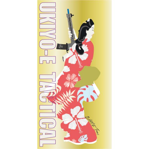 【発売日：2024年02月01日】浮世絵『見返り美人図』をモチーフにしたステッカー下地：金マットサイズ：5 x 10 (cm)厚さ：0.05mm