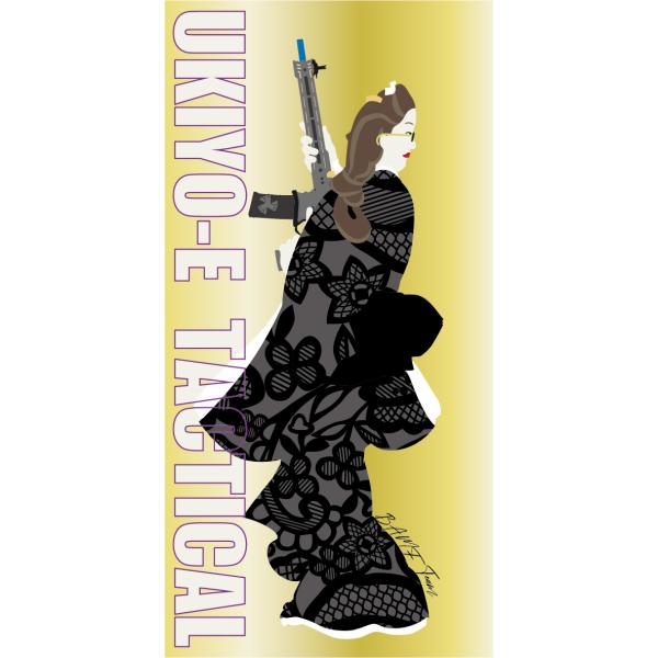 【発売日：2024年02月01日】浮世絵『見返り美人図』をモチーフにしたステッカー下地：金マットサイズ：5 x 10 (cm)厚さ：0.05mm