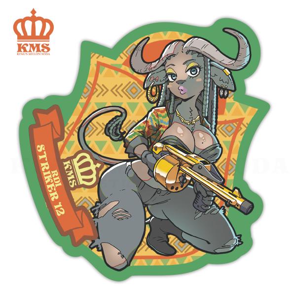 ブランド：King's Melon Sodaサイズ：長辺80mm材 質：PVC(耐水)/光沢ラミネート加工