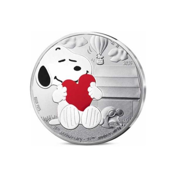 2025年 フランス 10ユーロ銀貨 BU - ピーナッツ75周年：スヌーピー大好き