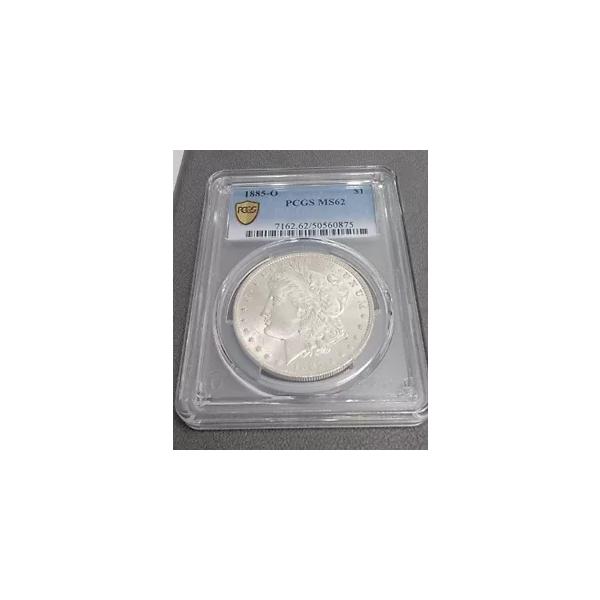 1885年 O モーガン シルバー ダラー PCGS ゴールド シールド MS62