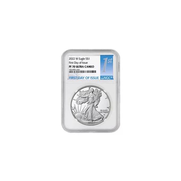 2022-W $1 シルバー イーグル NGC PF70UCAM 発行初日ウルトラ カメオ プルーフ コイン