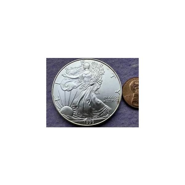 1999 アメリカン シルバー イーグル 0.9999 シルバー ラウンド 1 ドル #AB37