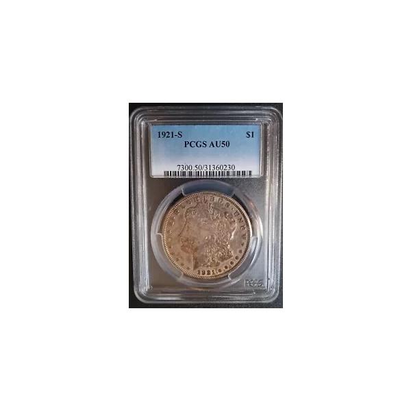 1921年 S モーガン シルバー ダラー PCGS AU50