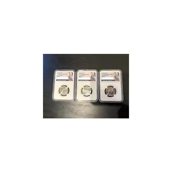 2024 P D S ドクター メアリー エドワーズ ウォーカー クォーター NGC MS 67 初回リリース 3 コイン セット
