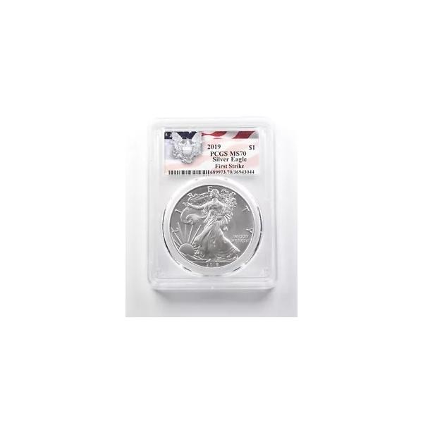MS70 2019 アメリカン シルバー イーグル - ファースト ストライク - グレード PCGS *395