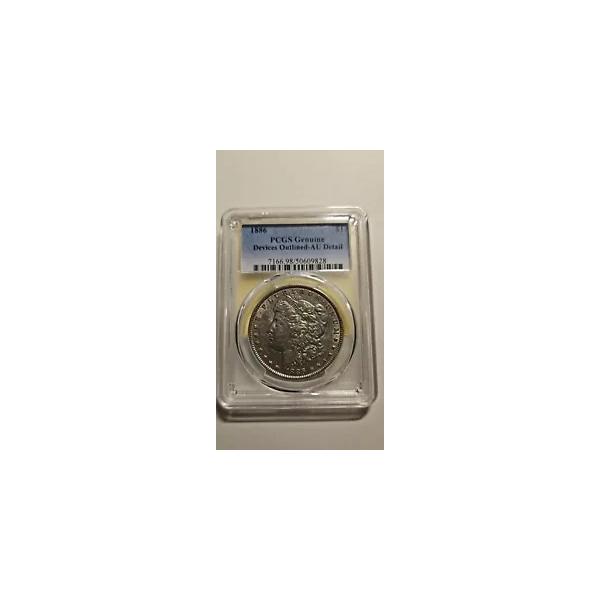 1886 P モルガン銀ドル PCGS AU 詳細