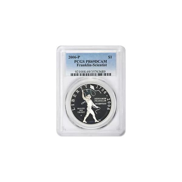 2006-P フランクリン サイエンティスト シルバー 記念ドル PR69DCAM PCGS プルーフ 69 DC
