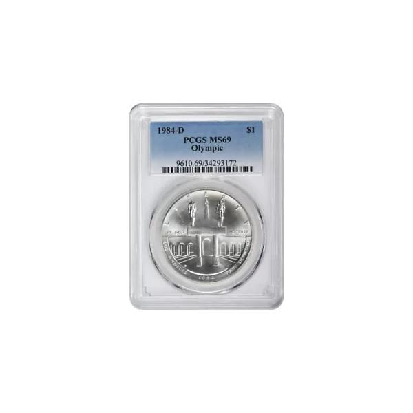 1984-D オリンピック銀貨記念ドル MS69 PCGS 造幣局 69