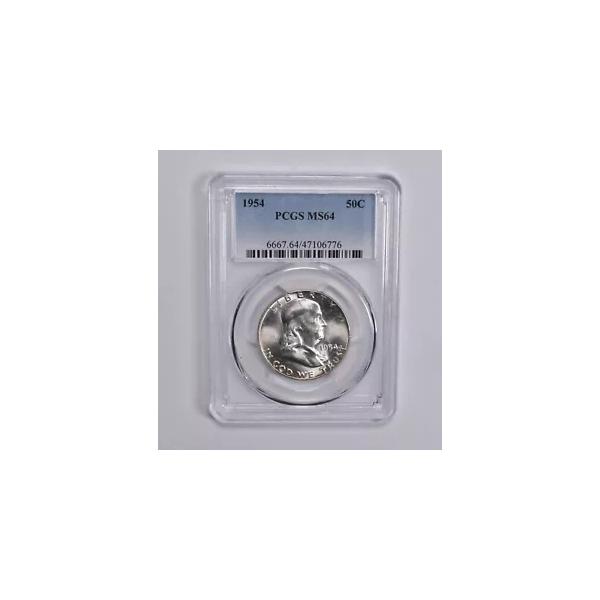 MS64 1954 フランクリン ハーフダラー PCGS ブルーラベル