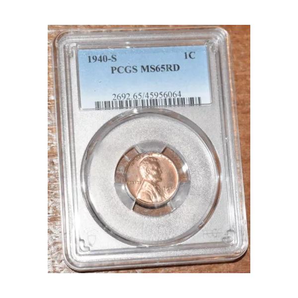 USA 1940S リンカーン ウィート セント コイン - PCGS グレード MS65RD - 未流通クラシック
