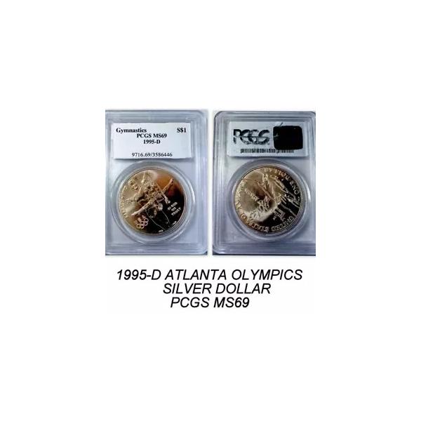 1995-D アトランタ オリンピック シルバー ドル PCGS MS69