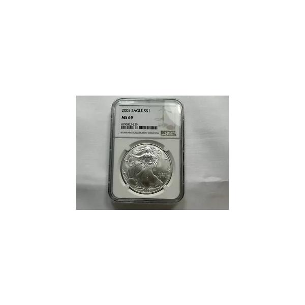 2005 アメリカン シルバー イーグル 1 オンス .999 NGC MS69
