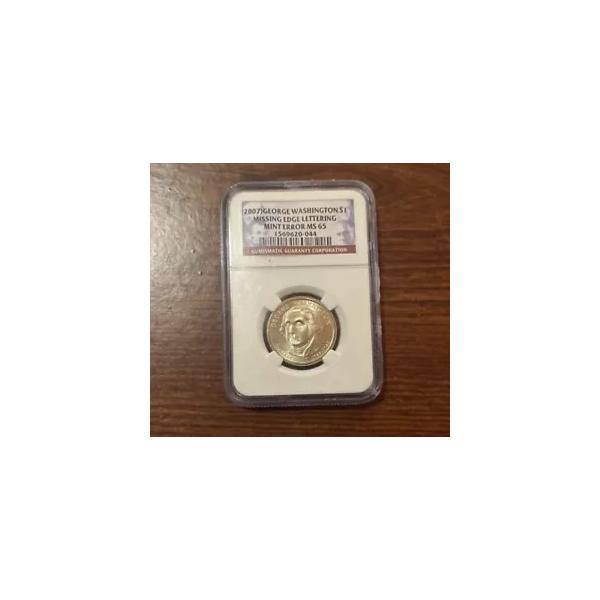2007 NGC MS65 GWミントエラー - エッジレタリングの欠落