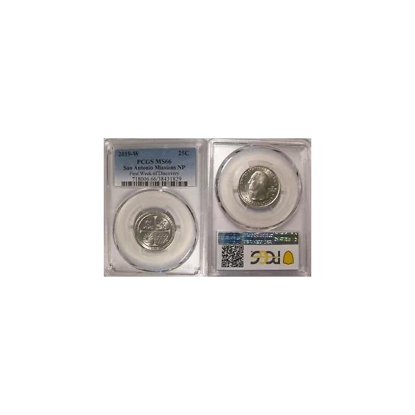 2019 W サンアントニオ ミッション NP 25c PCGS MS66 発見の最初の週
