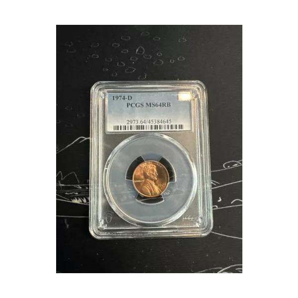 1974-D PCGD MS64RB 1C