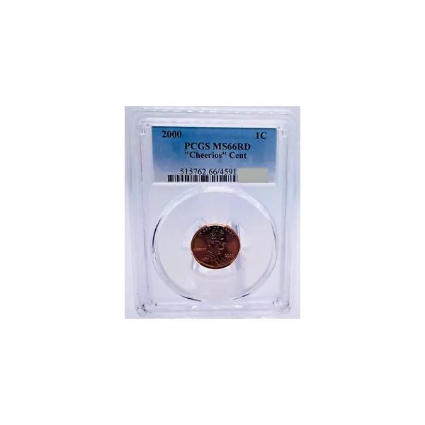 2000 1C "チェリオス" リンカーン セント PCGS MS66RD COA カード付き