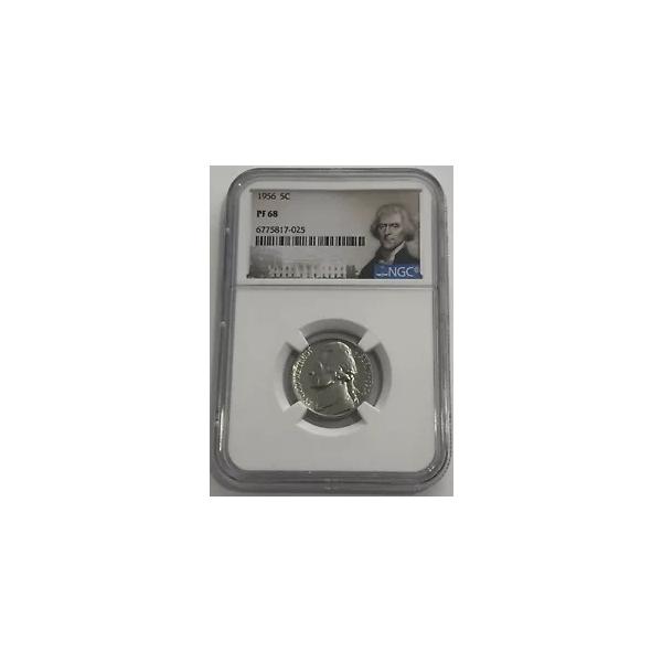 2 コインズ 1956 NGC PF68 プルーフ トーマス ジェファーソン ニッケル 5C エクセレント アイ アピール ポート