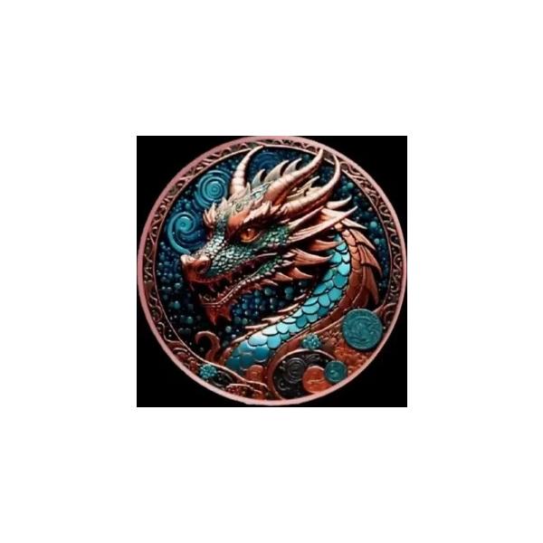 (ロット 3) イヤー オブ ザ ドラゴン 33.5g .999 Copper Rounds Ltd Ed. COA-Cool2Coin付き