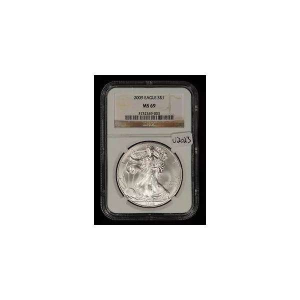 2009 1 オンス シルバー アメリカン イーグル - ブラウン ラベル - NGC MS 69 - SKU-U2023