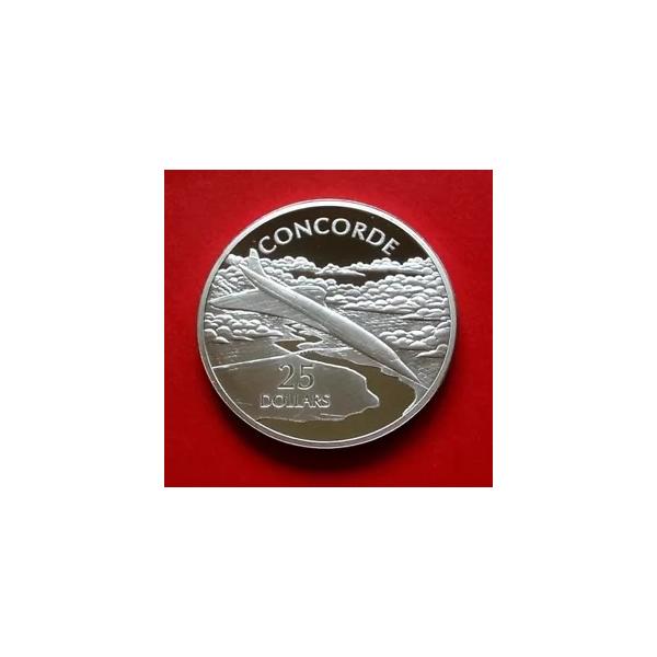 ソロモン諸島 2003 ドル 25 ドル プルーフ銀貨 ~ CONCORDE/QEII